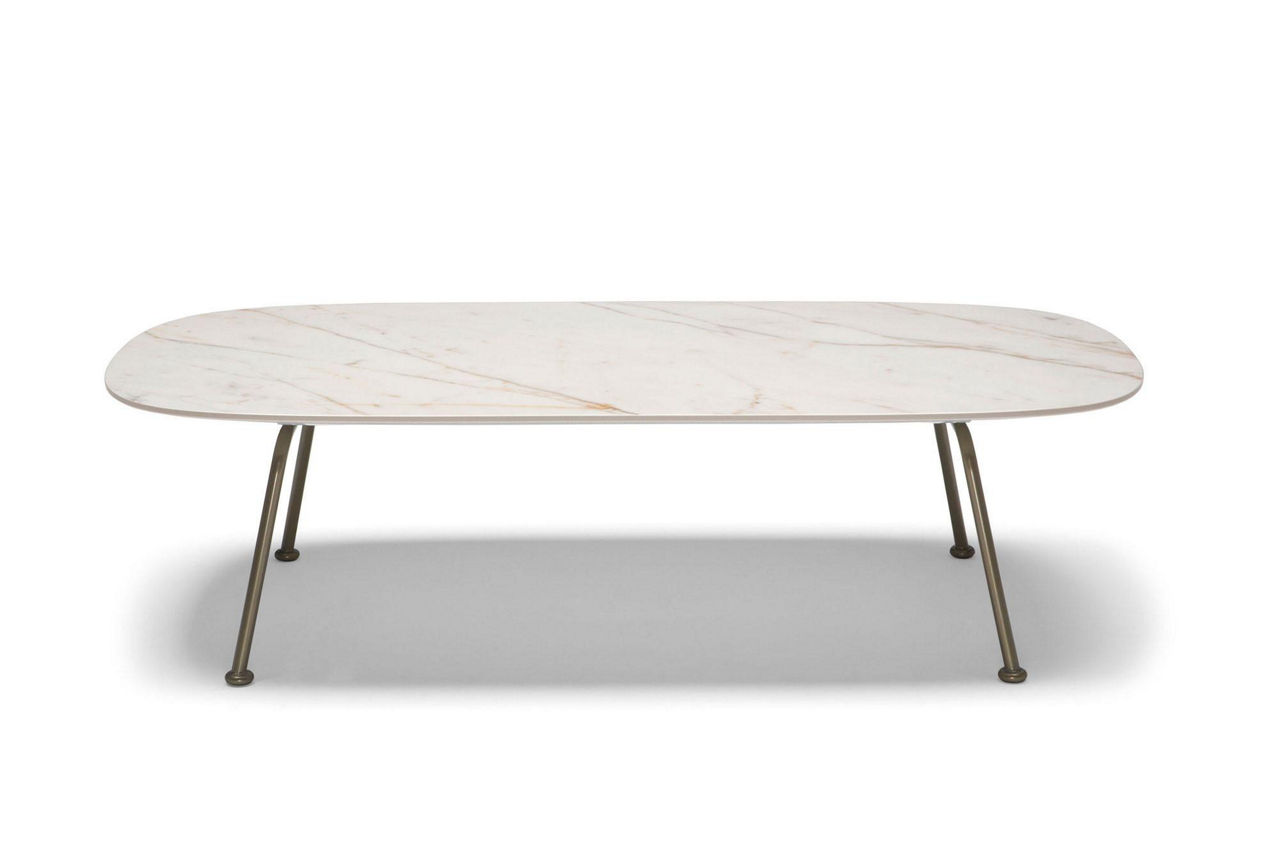 Low Central Table Grey & Calatta Gold