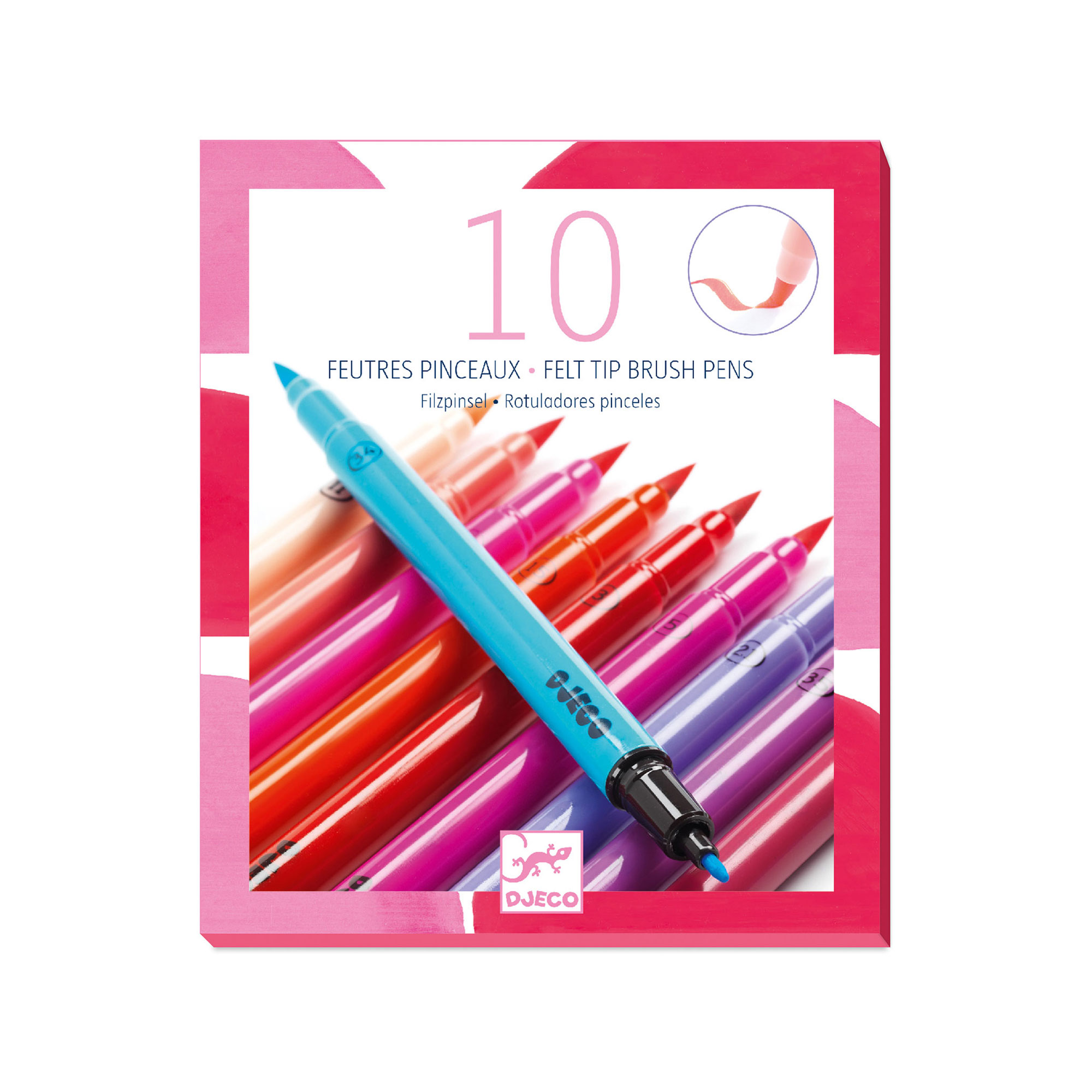 DJECO Sweet Felt Brushes 10-Pack