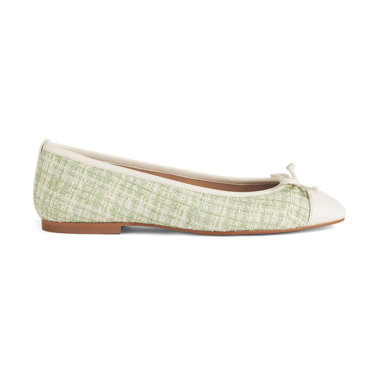 Kara Tweed Toe Cap Ballet Flats