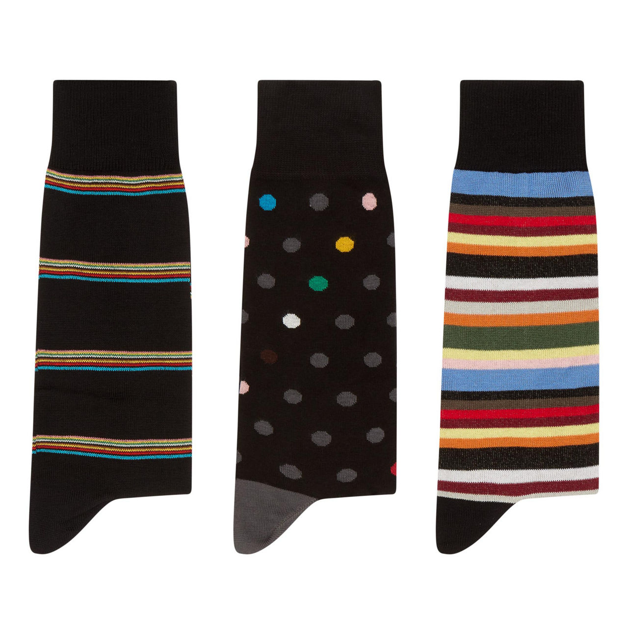 PAUL SMITH Three-Pack Signature Tipping Socks