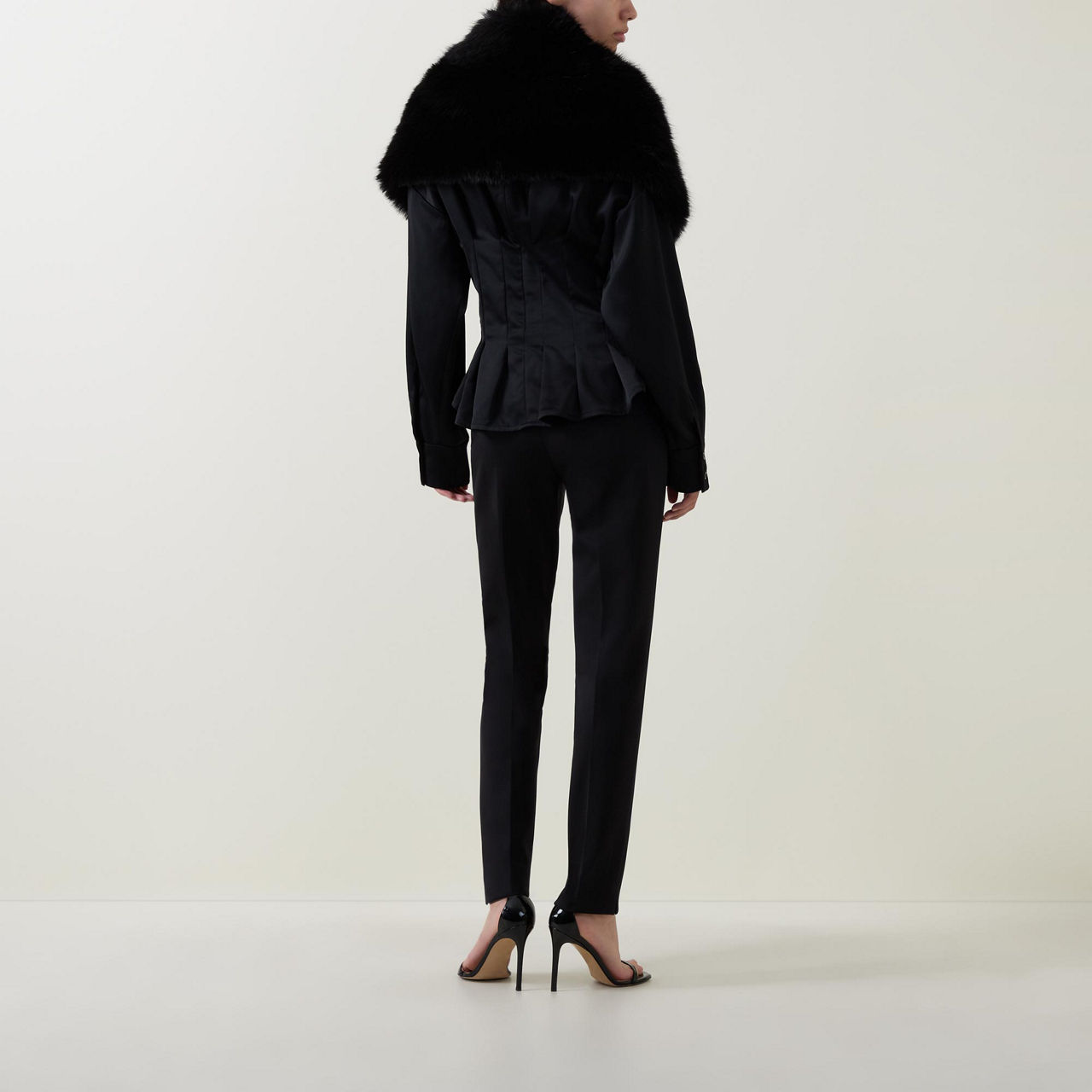 Faux Fur Embellished Shawl