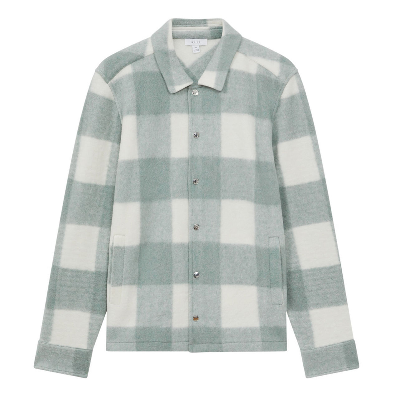 REISS Scott Brushed Check Overshirt