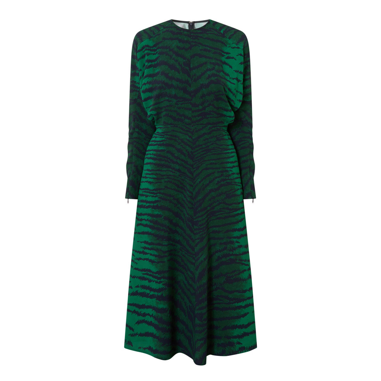 VICTORIA BECKHAM Tiger Dolman Flared Dress