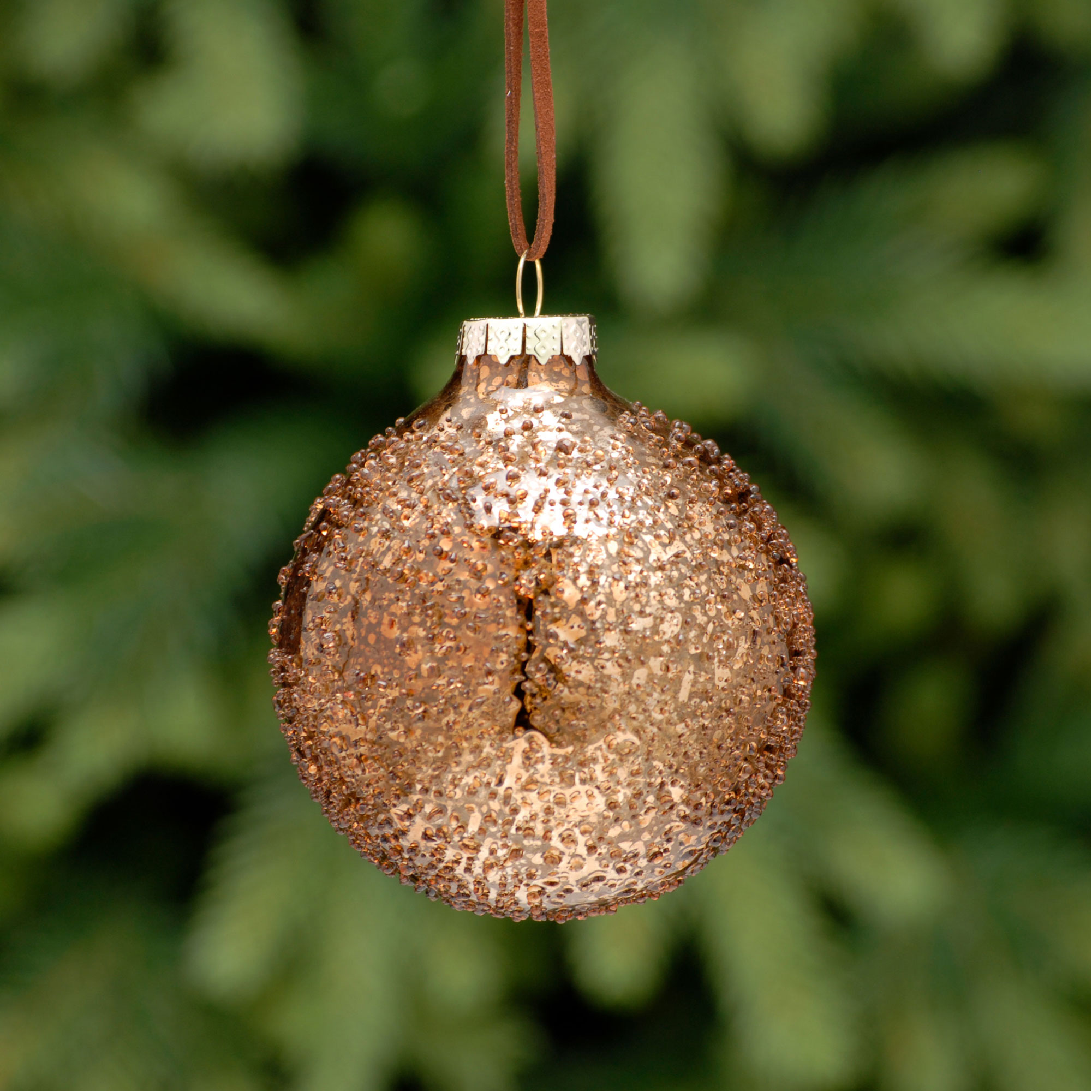 FESTIVE PRODUCTIONS Metallic Round Glass Tree Decoration