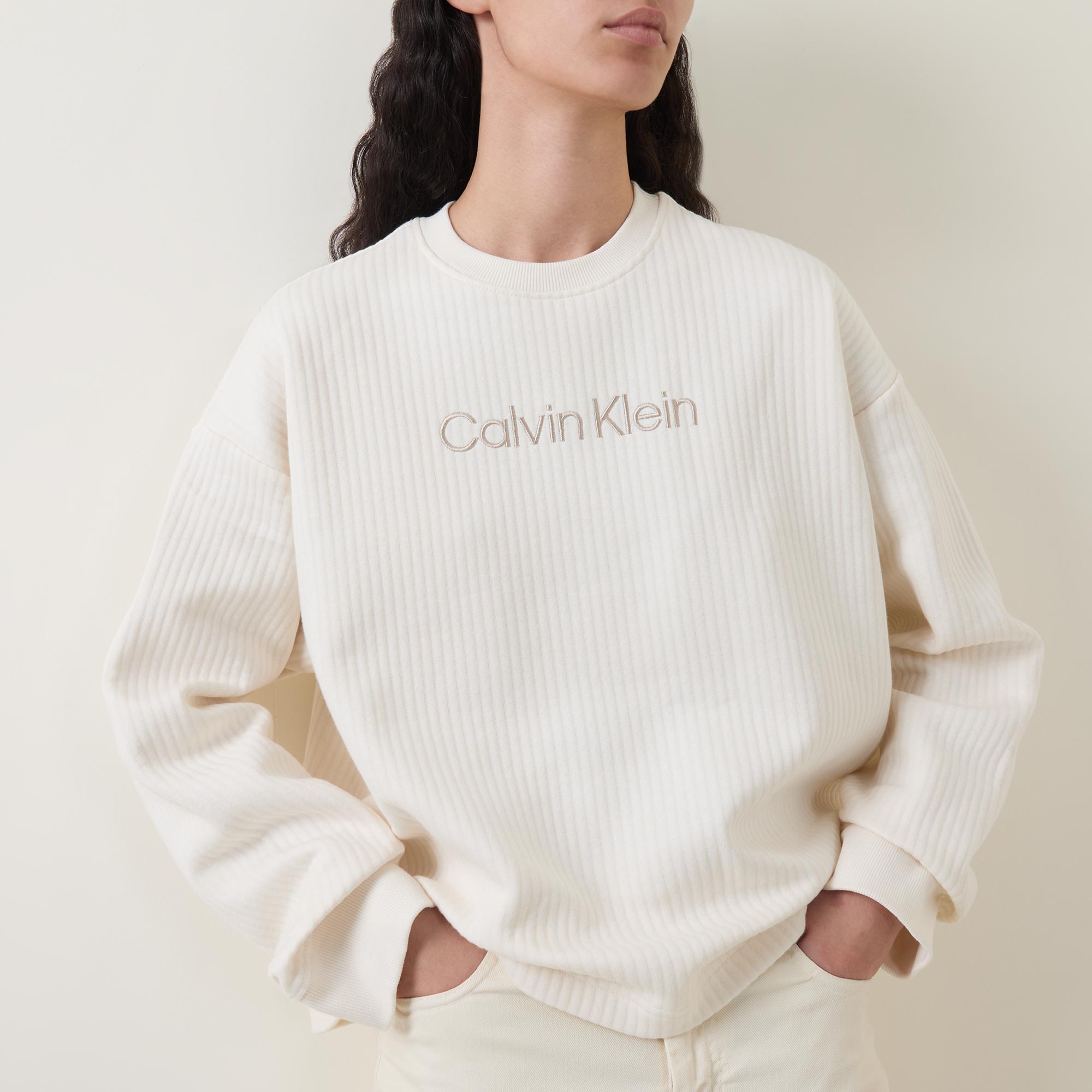 CALVIN KLEIN Logo Terry Lounge Top