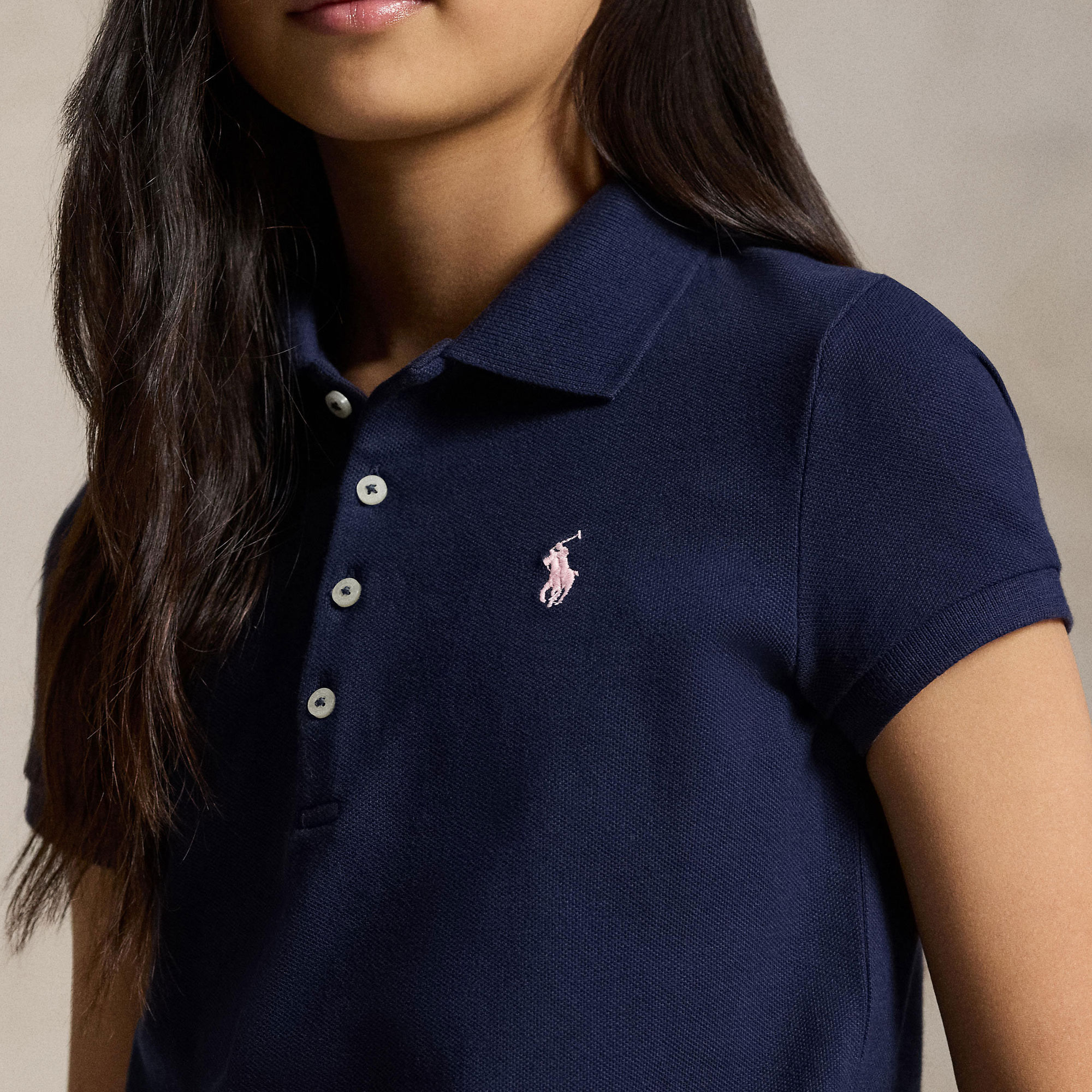 Pony Logo Mesh Polo Shirt