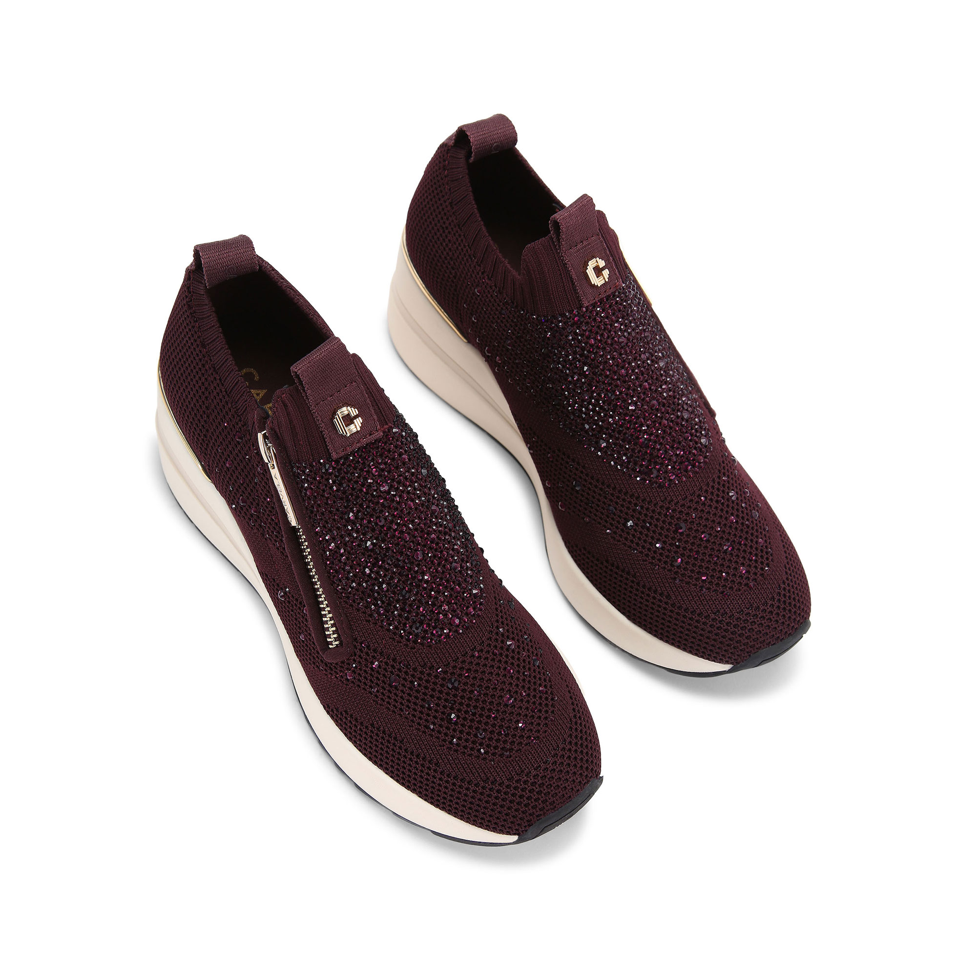High Rise Zip Knit Trainers