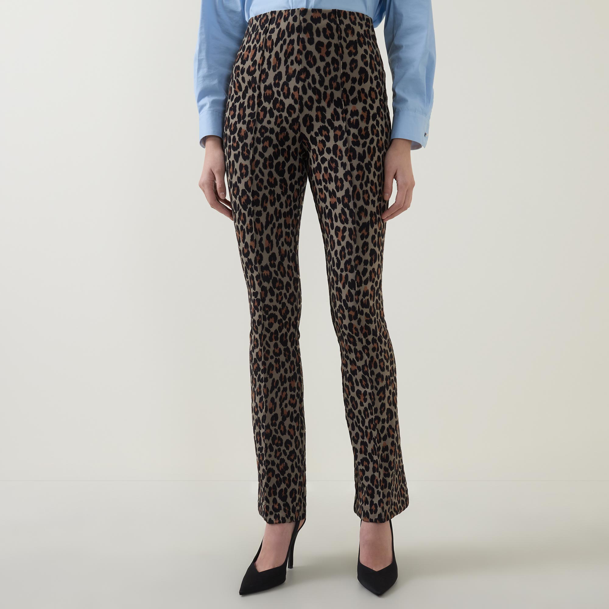 Perfect Fit Leopard Flared Trousers