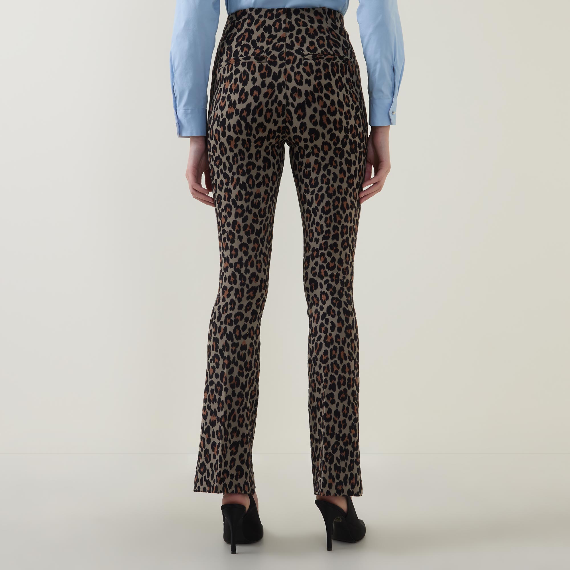 Perfect Fit Leopard Flared Trousers