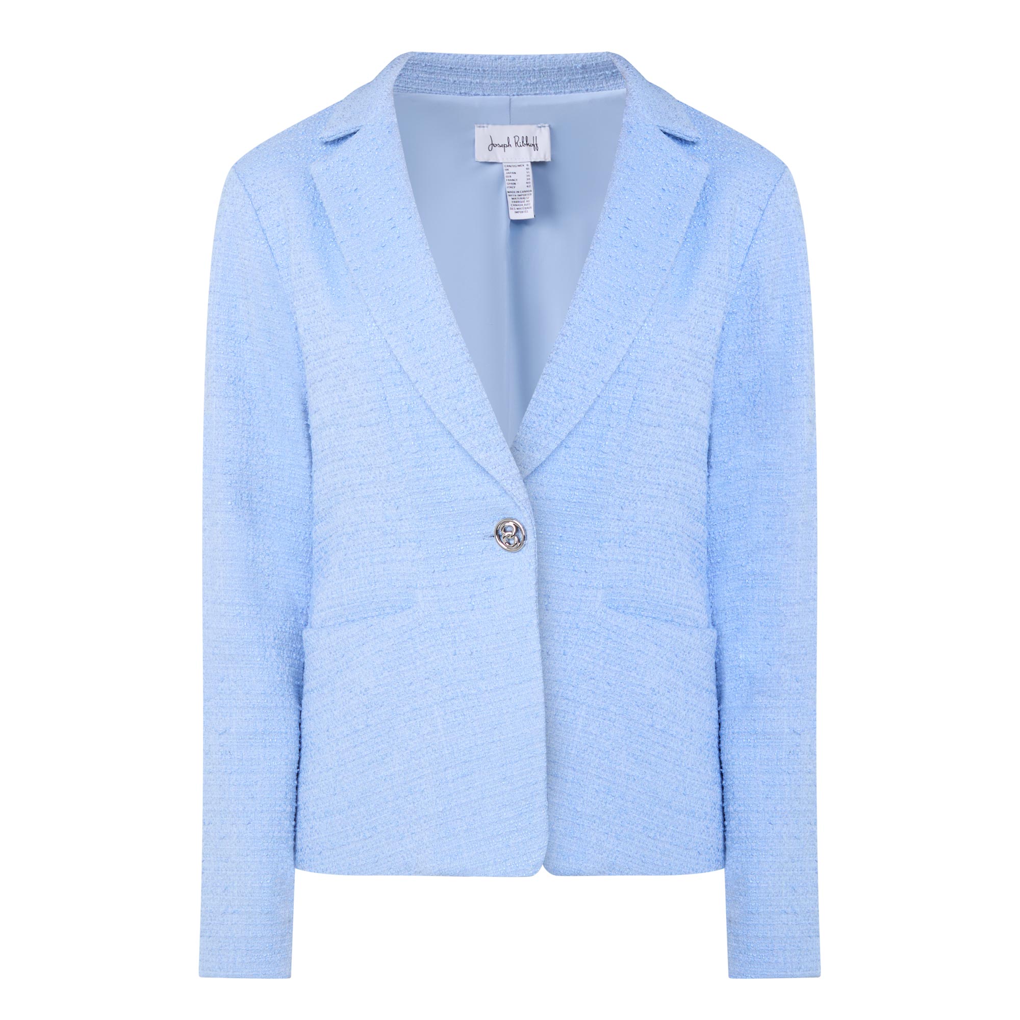 Bouclé Single Breasted Blazer