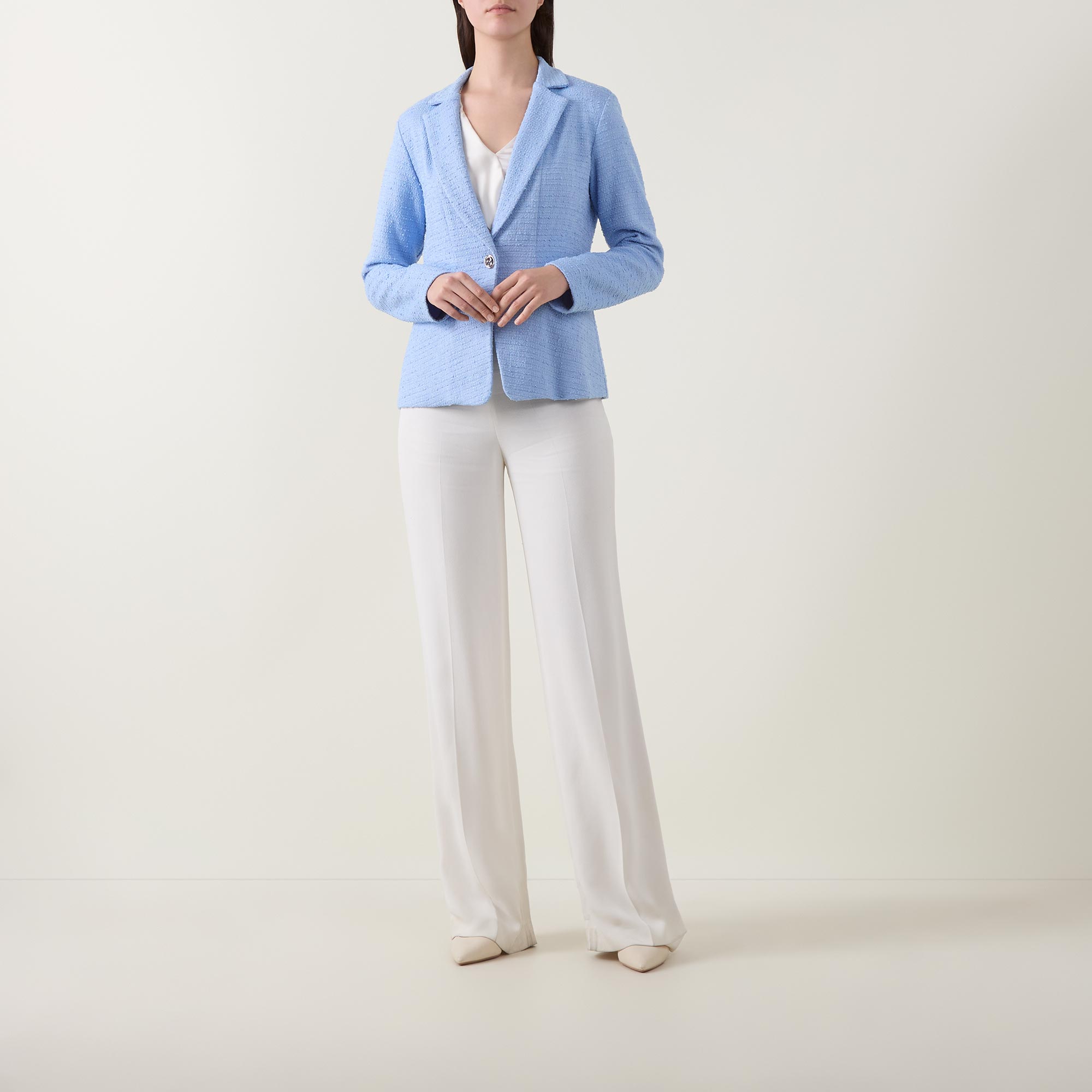 Bouclé Single Breasted Blazer