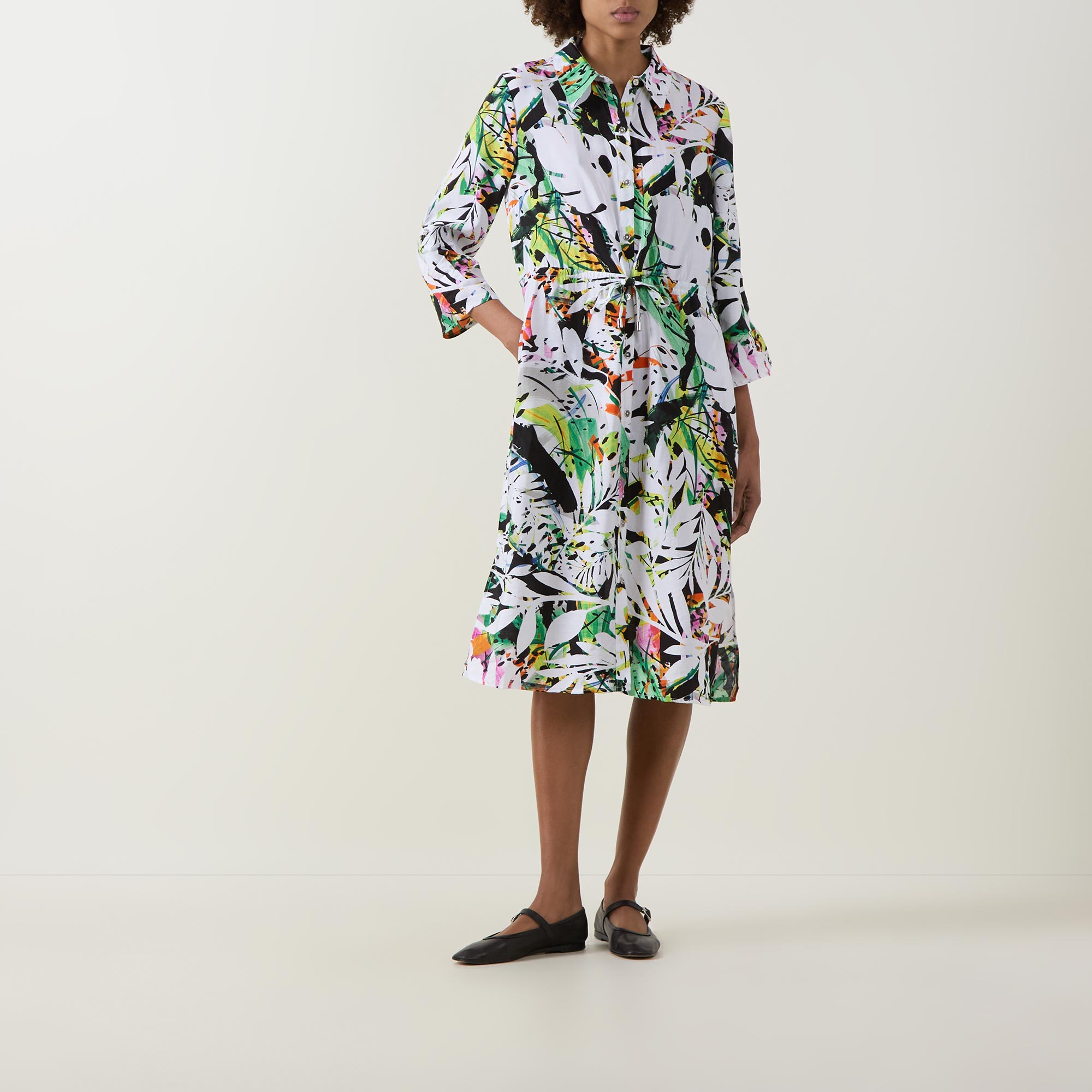 Tropical Shirt Dress