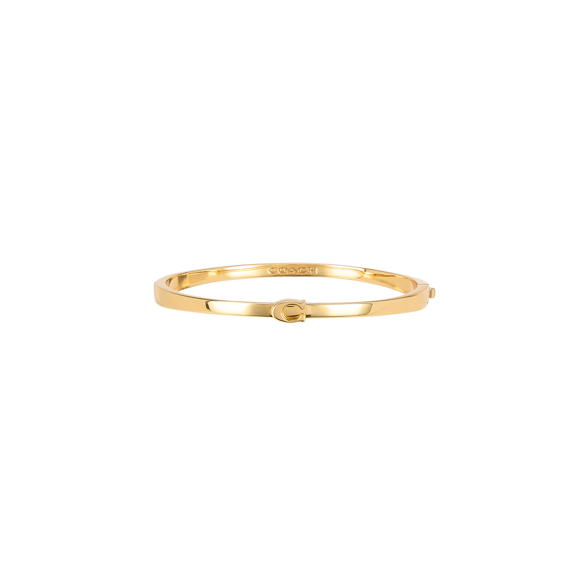 COACH C-Logo Hinged Bangle Bracelet