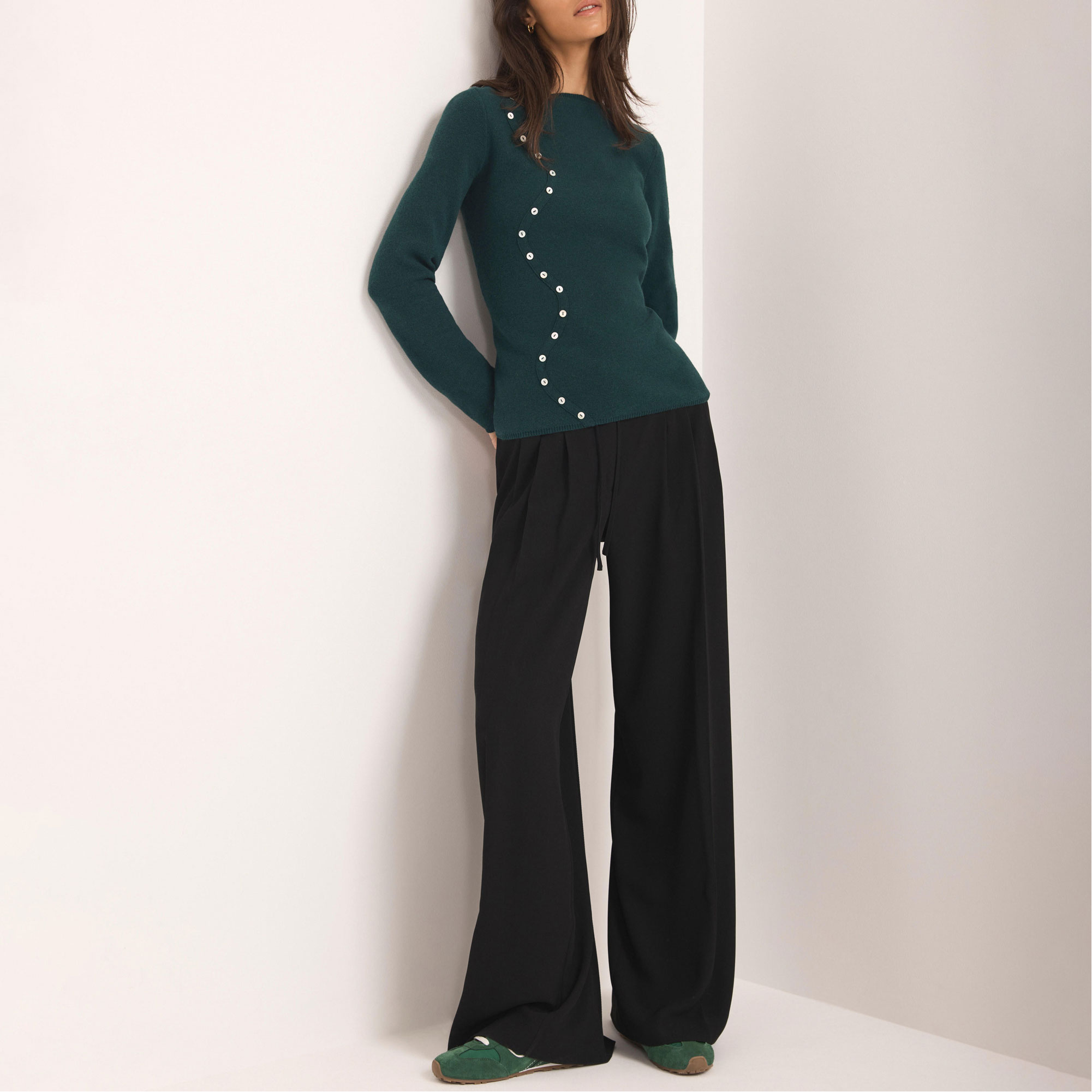 Button Detail Knitted Top