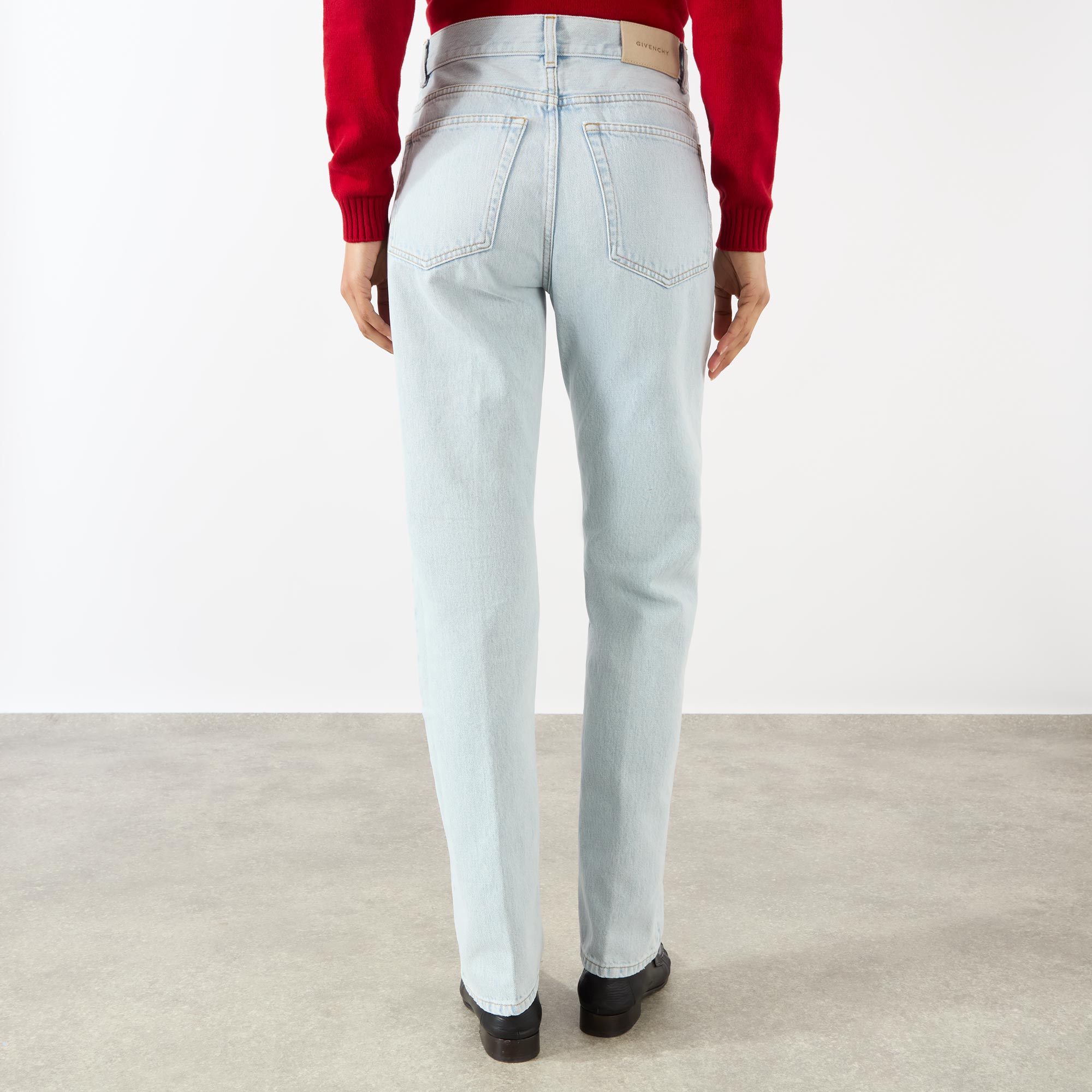 GIVENCHY Logo Straight Leg Jeans