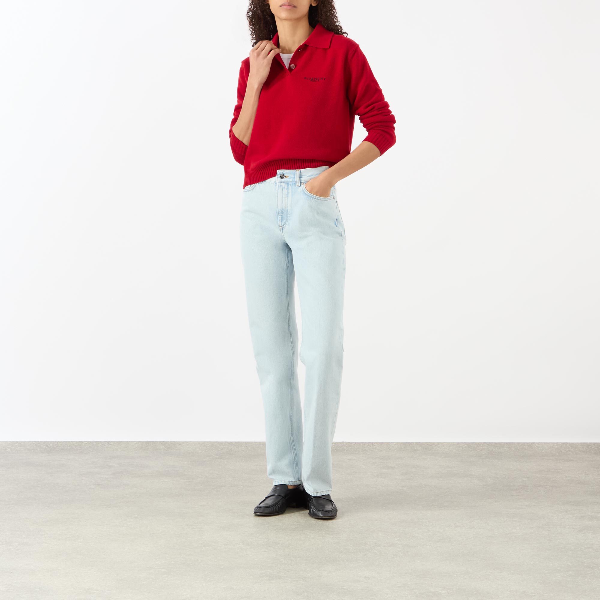 GIVENCHY Logo Straight Leg Jeans