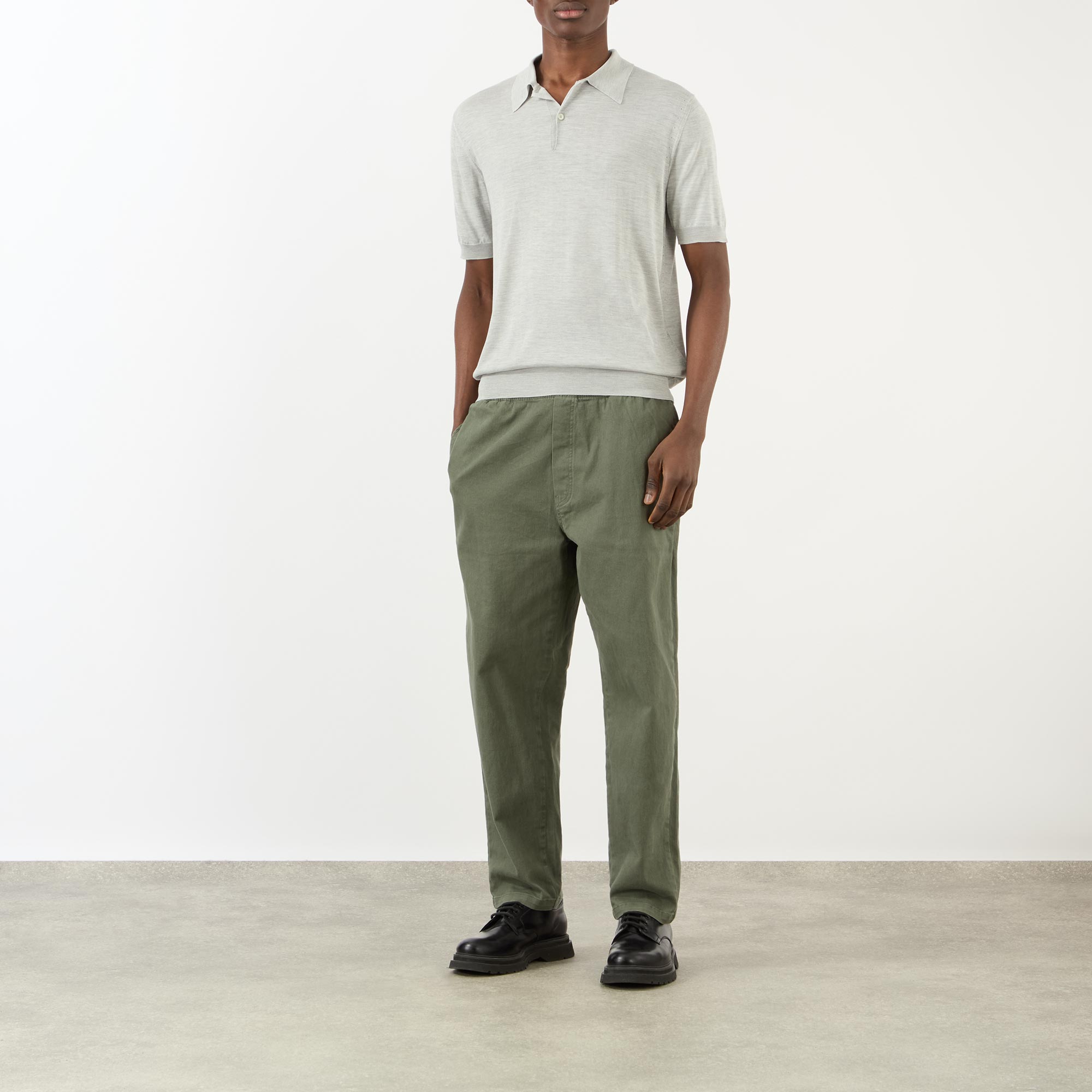 PRADA Silk Fine Knit Polo Shirt