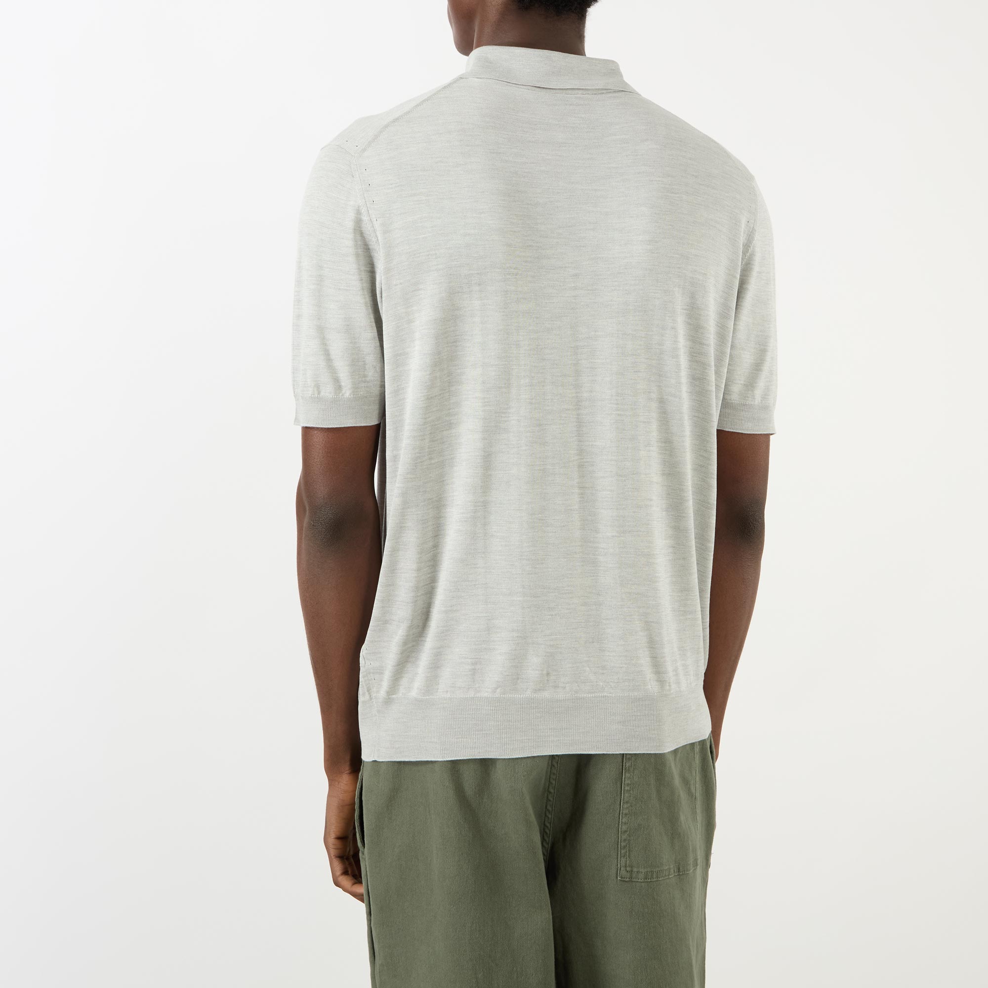 PRADA Silk Fine Knit Polo Shirt