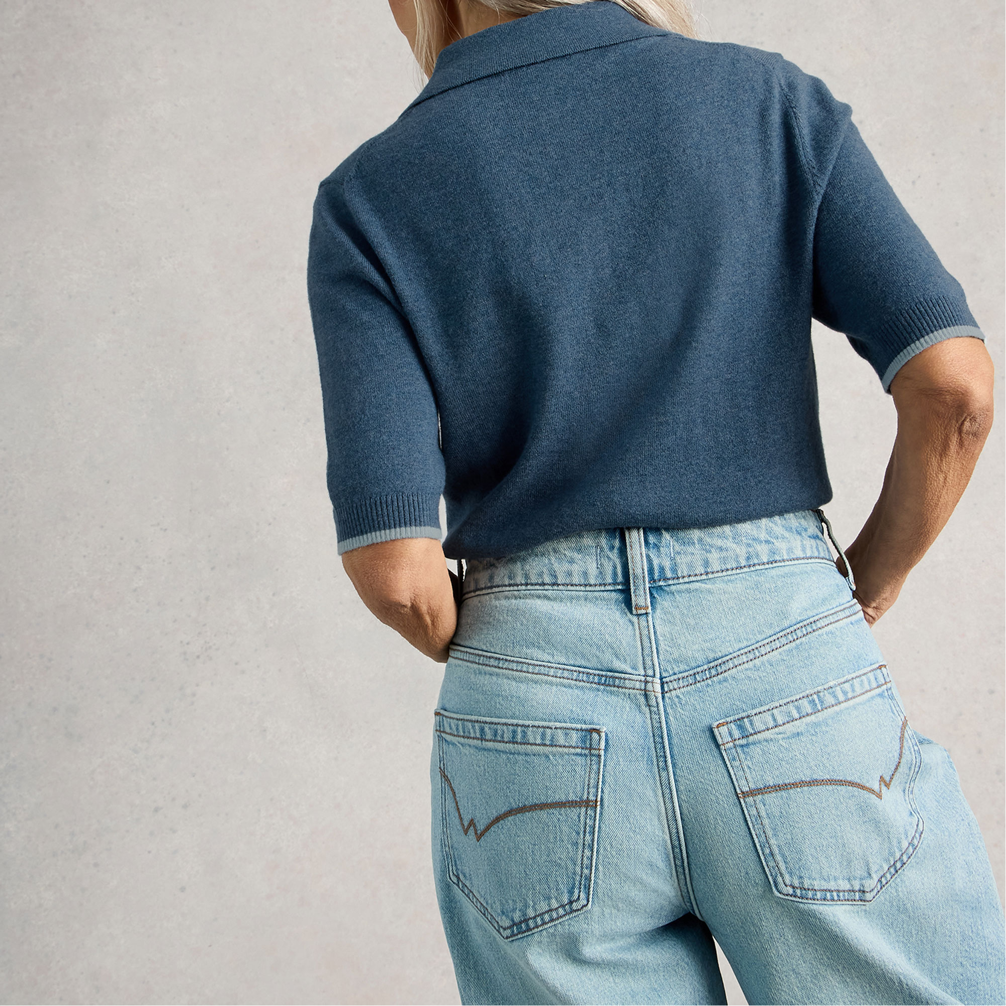 WHITE STUFF Poppy Knitted Polo Shirt