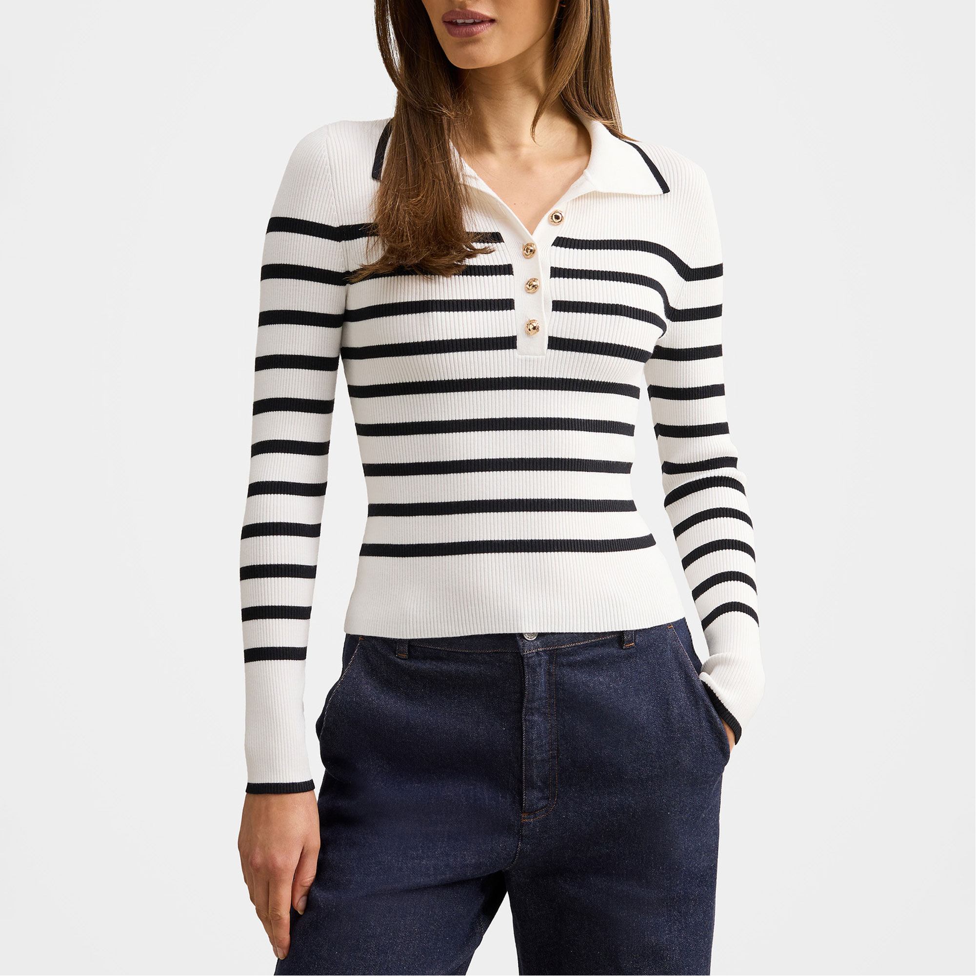 Sasha Stripe Polo Shirt
