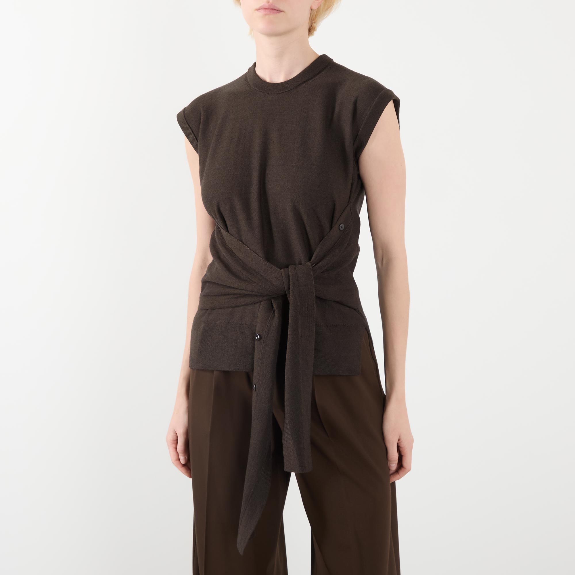 LEMAIRE Tie Waist Knitted Vest