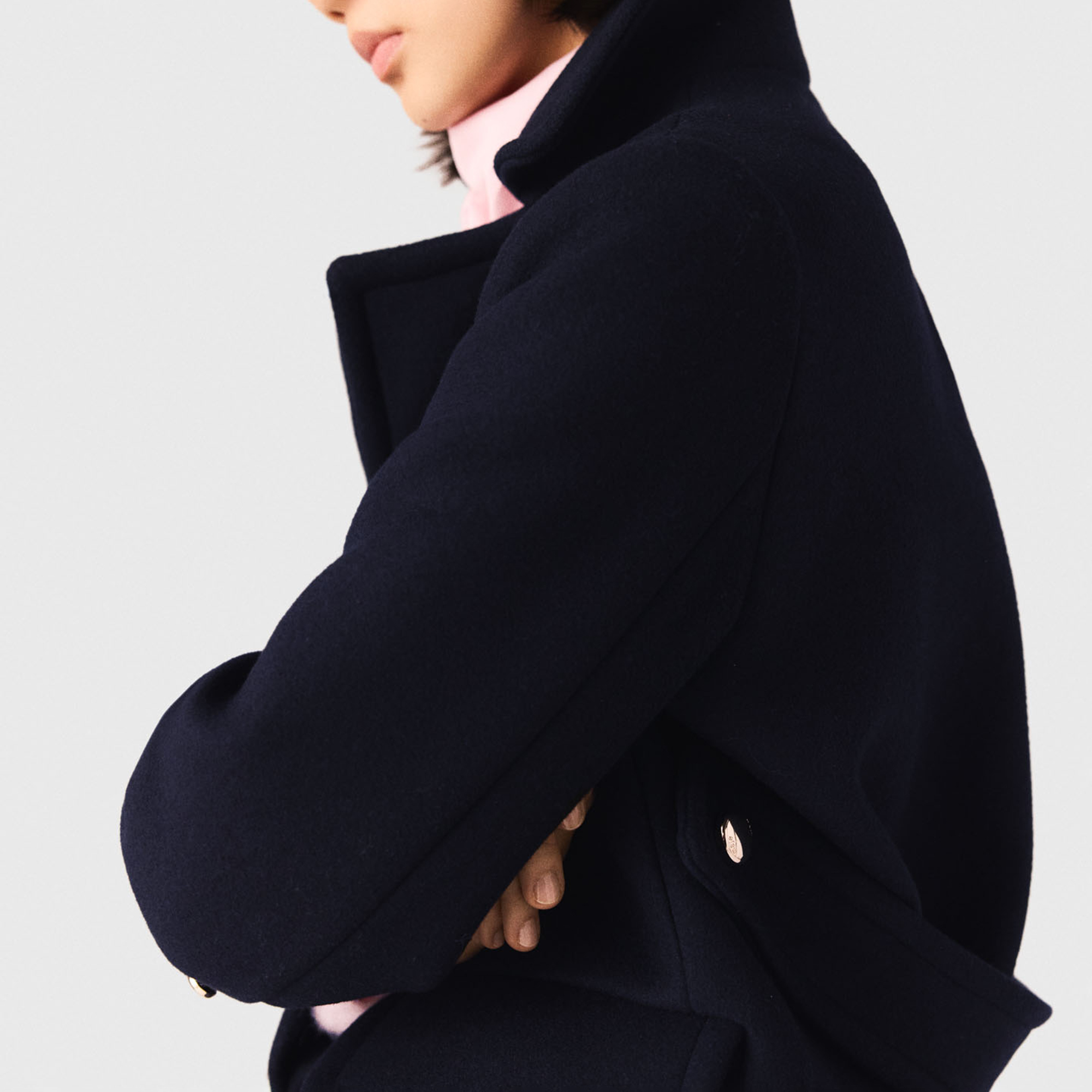 MAJE Short Double-Breasted Coat