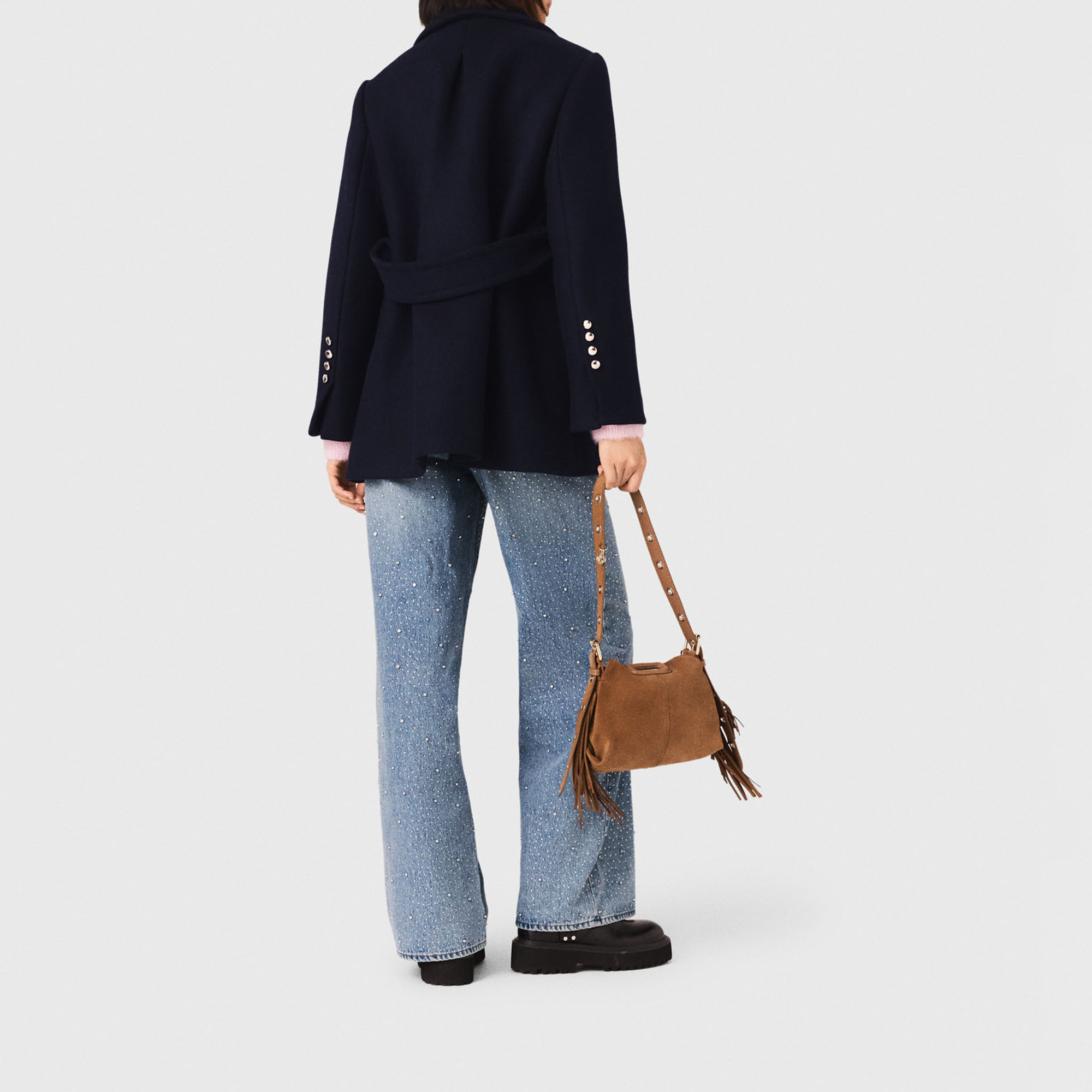 MAJE Short Double-Breasted Coat