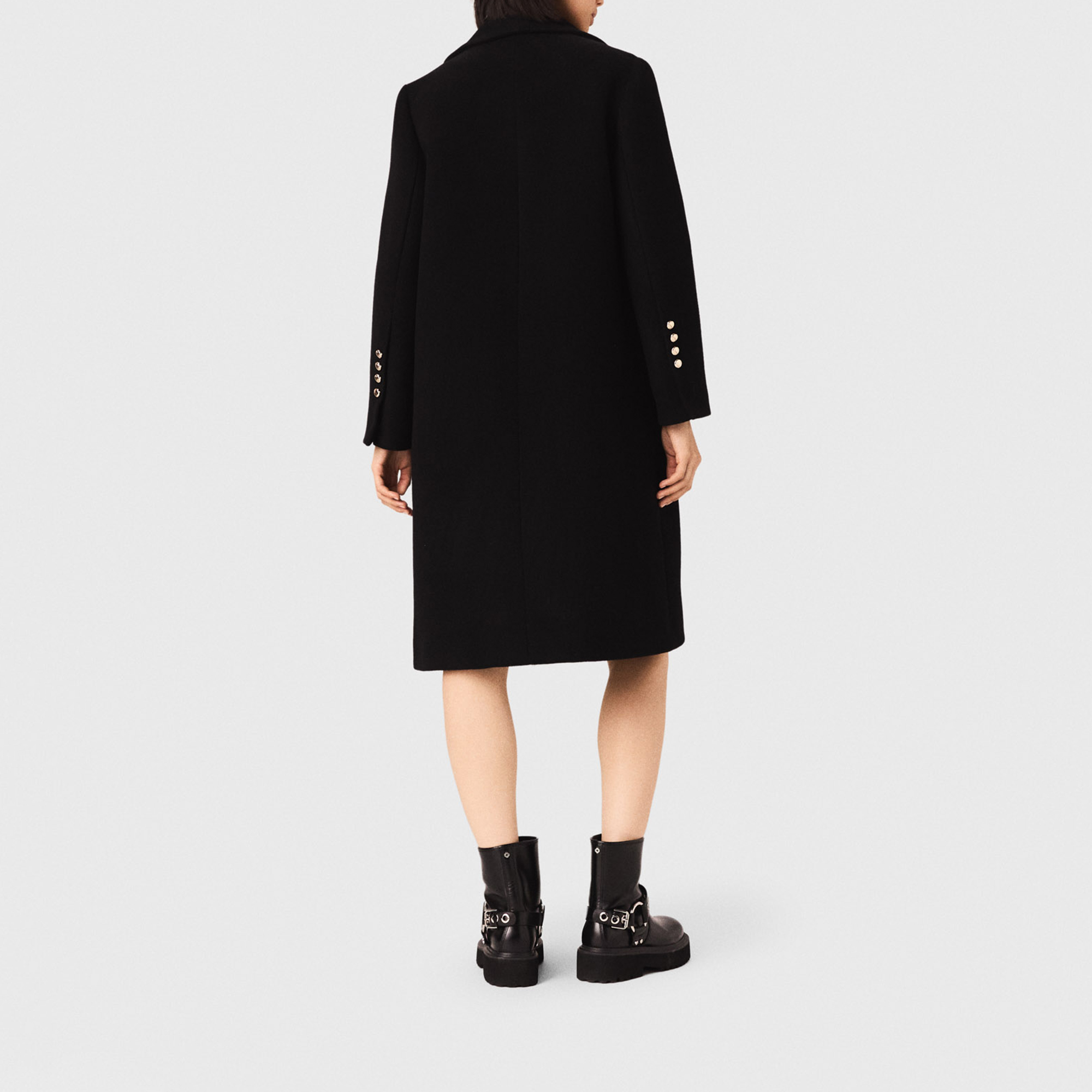 MAJE Long Double-Breasted Coat