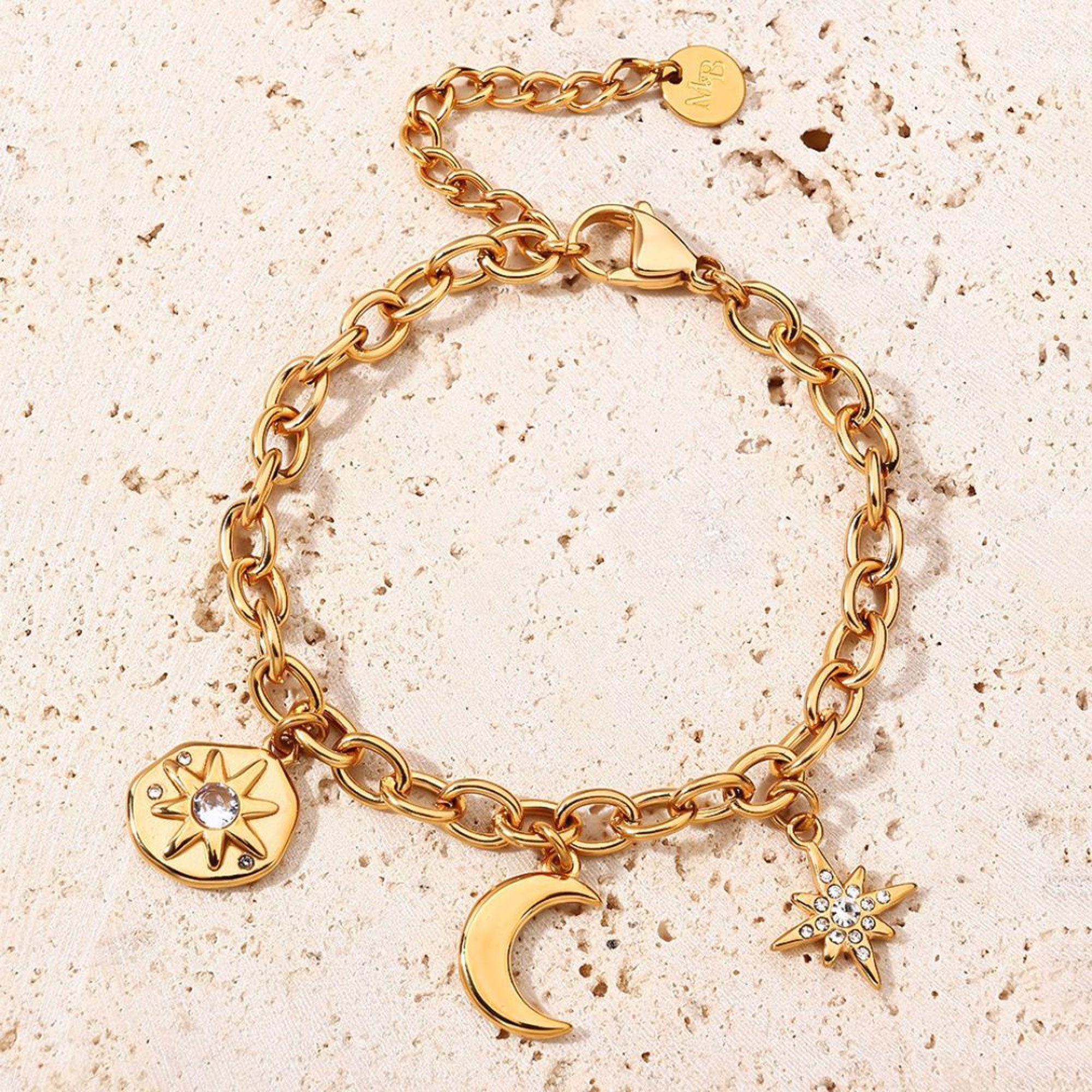 My Sun, Moon & Stars Charm Bracelet