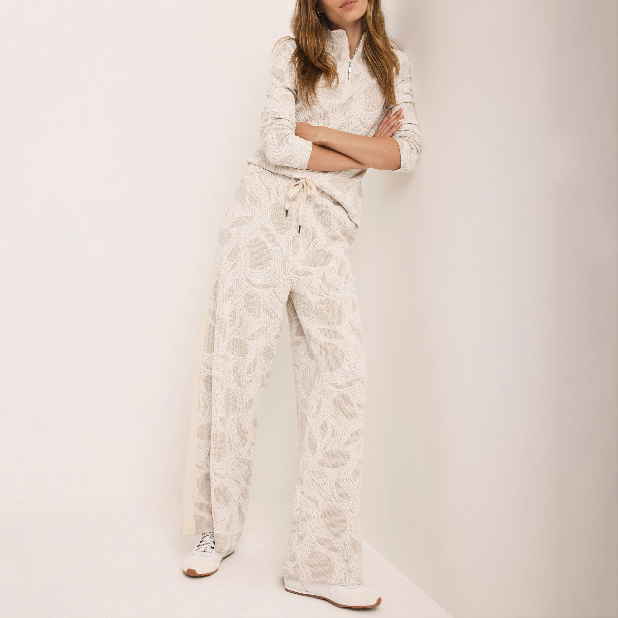 High-Rise Jacquard Trousers