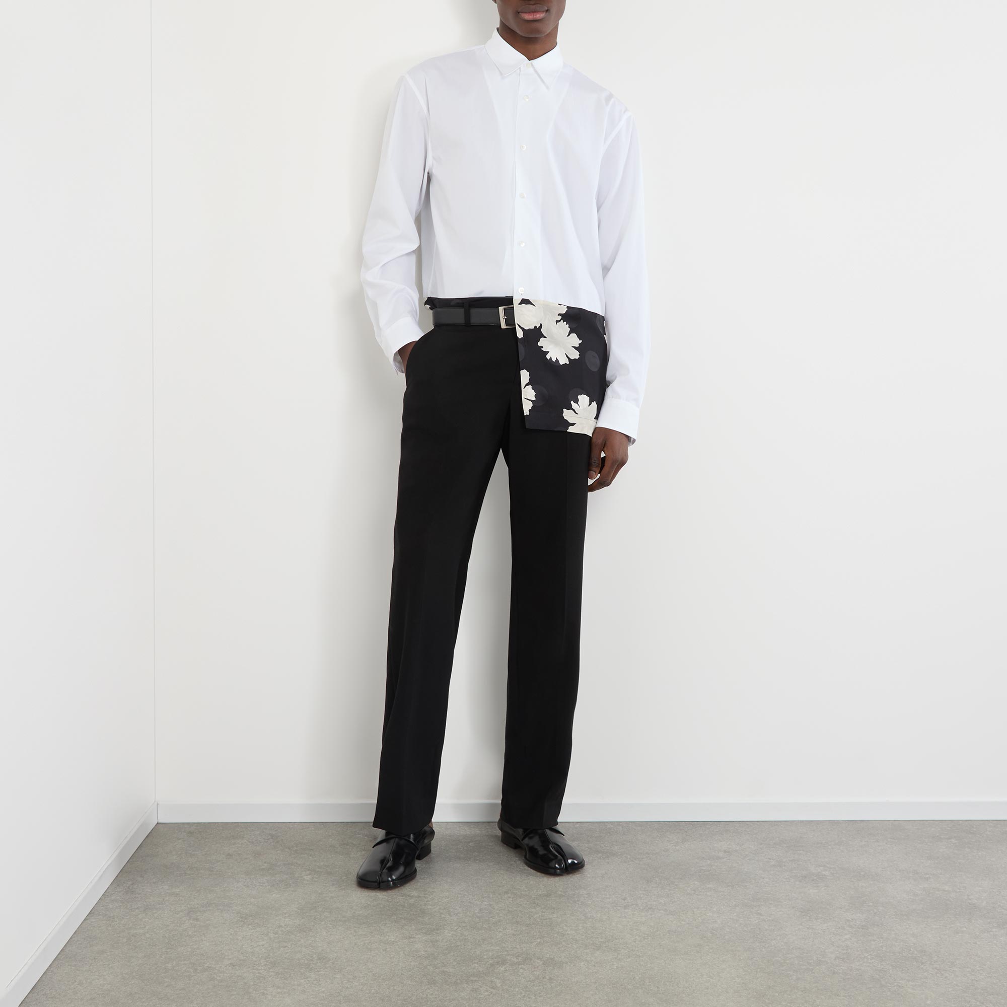 DRIES VAN NOTEN Two Tone Flower Casual Shirt