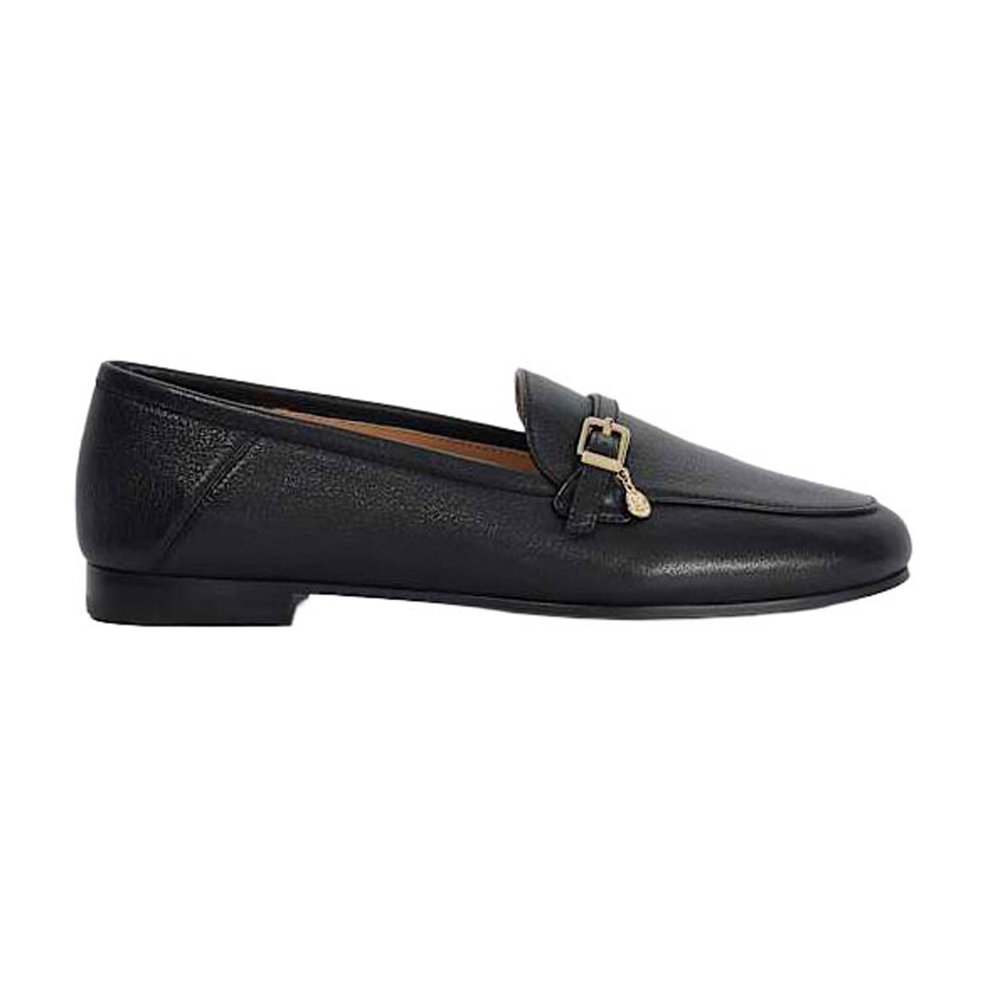 Greya Leather Charm Detail Loafers
