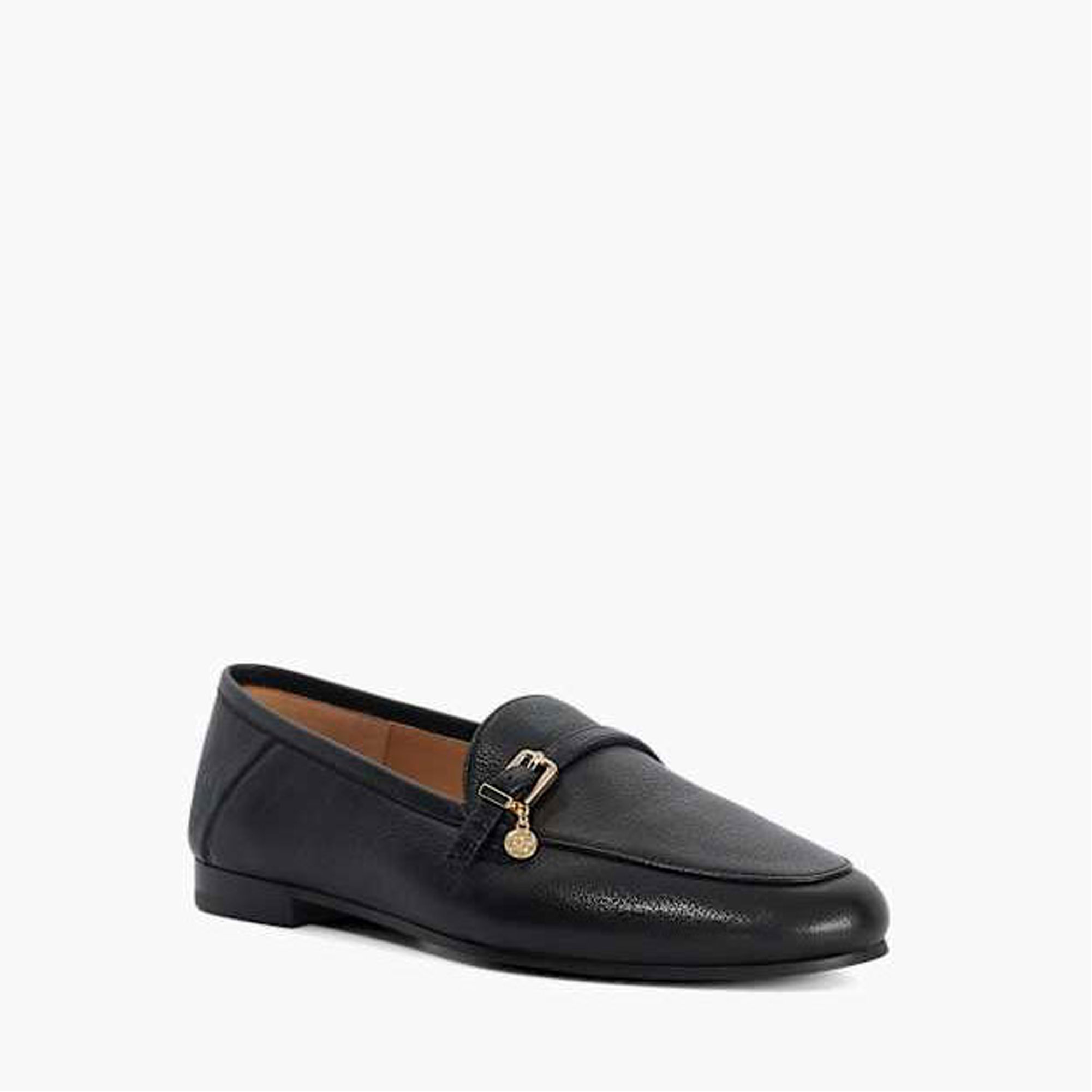 Greya Leather Charm Detail Loafers