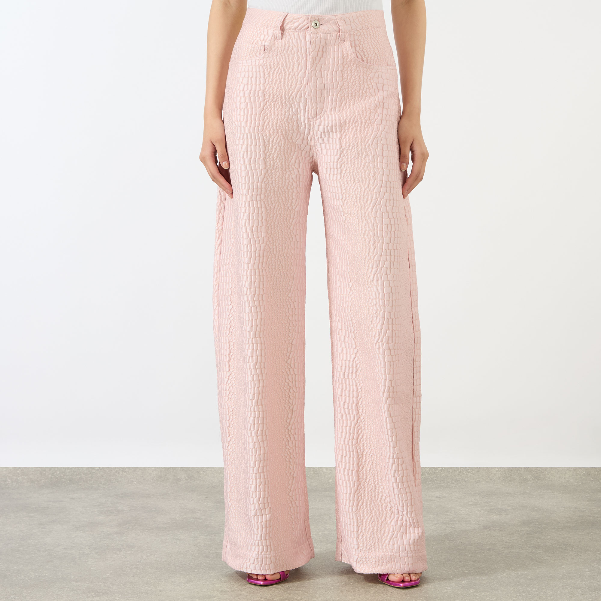 MARQUES ALMEIDA Textured Brocade Boyfriend Jeans