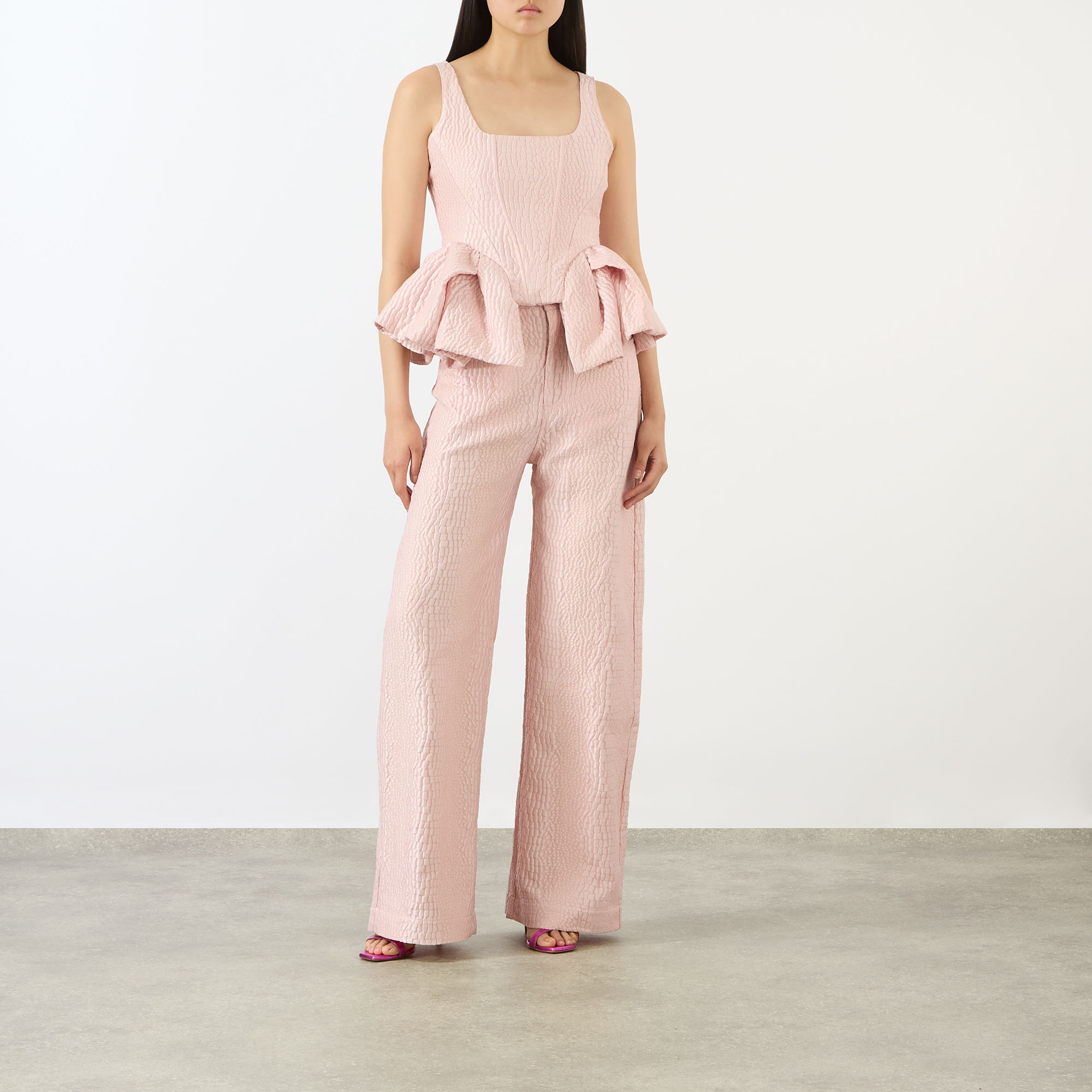 MARQUES ALMEIDA Textured Brocade Boyfriend Jeans