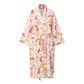 CHELSEA PEERS Siesta Tiger Print Cheesecloth Robe
